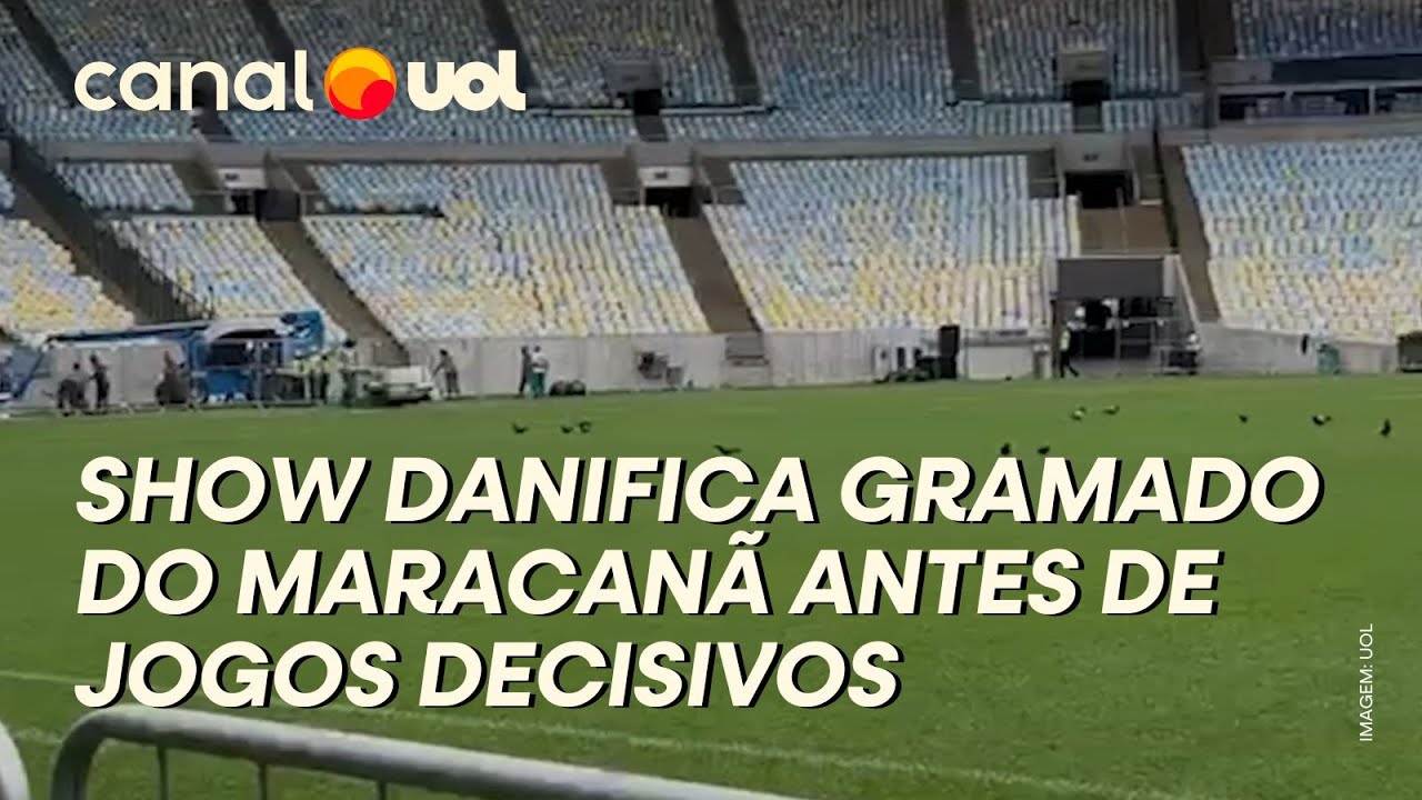 SHOW DEIXA MARCAS NO CAMPO DO MARACANÃ ANTES DE DECISÃO DO FLAMENGO E ...