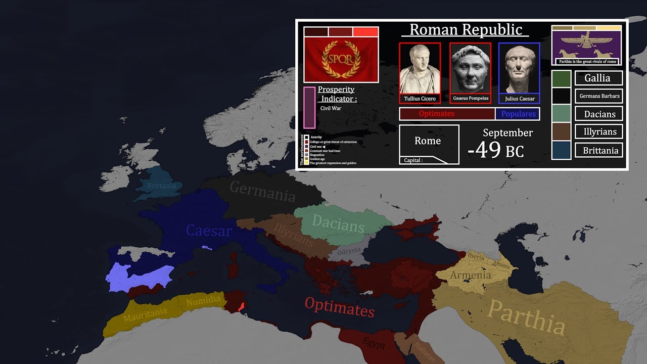 The Reign of Julius Caesar: Every Month - YouTube