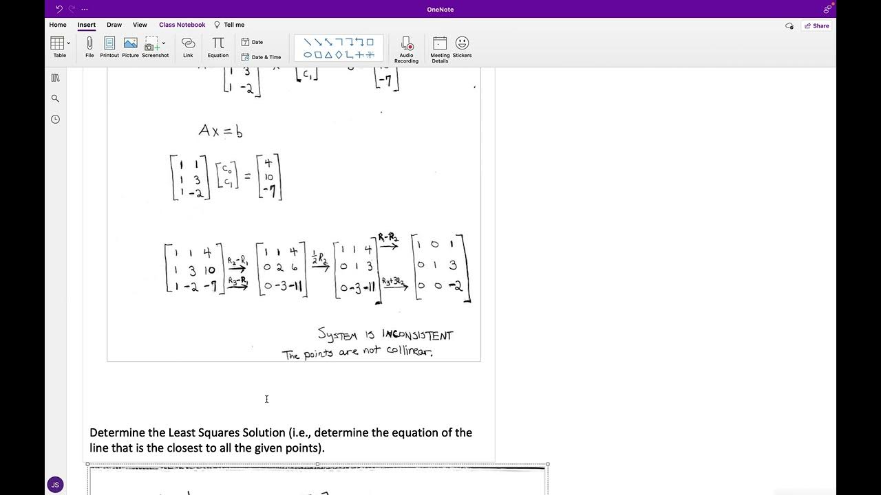 MAT 280 SOLVING THE LEAST SQUARES PROBLEM - YouTube
