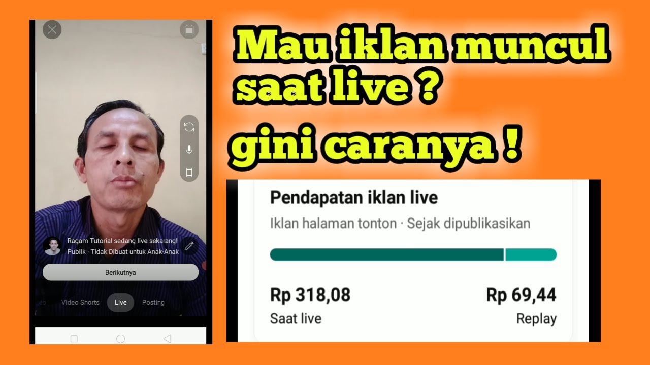 CARA SETING LIVE STREAMING VERTIKAL YOUTUBE AGAR MUNCUL IKLAN - YouTube