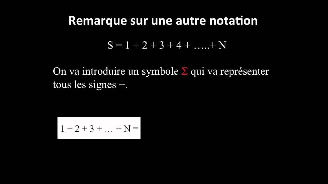 Suite arithmétique et le symbole sigma pour représenter une somme - YouTube