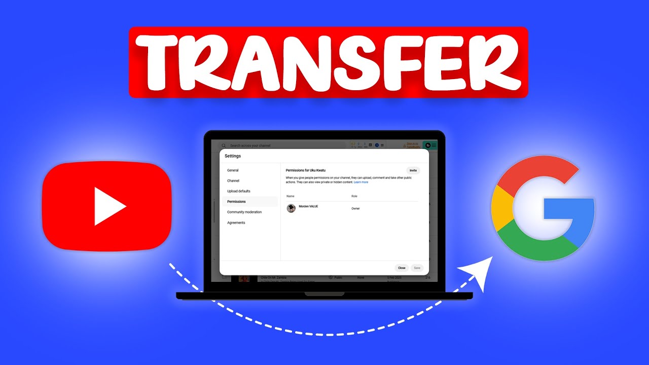 how to transfer YouTube channel to another google - YouTube