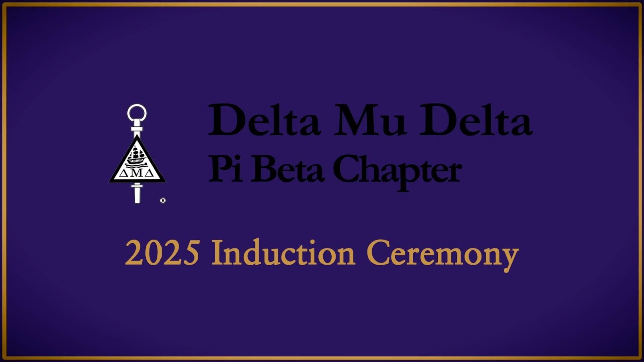 Delta Mu Delta Pi Beta Chapter 2025 Induction Ceremony - YouTube