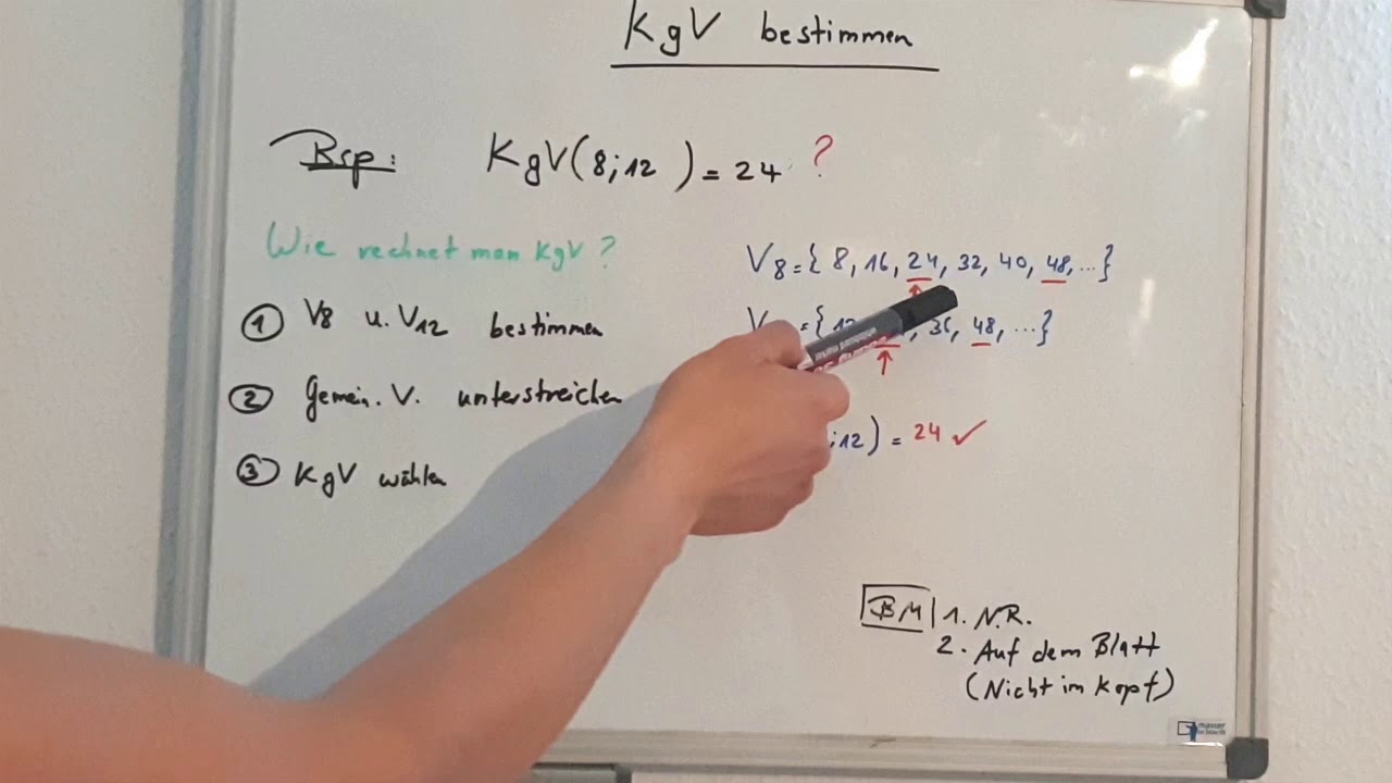 Kleinste gemeinsame Vielfache (kgV) bestimmen - YouTube