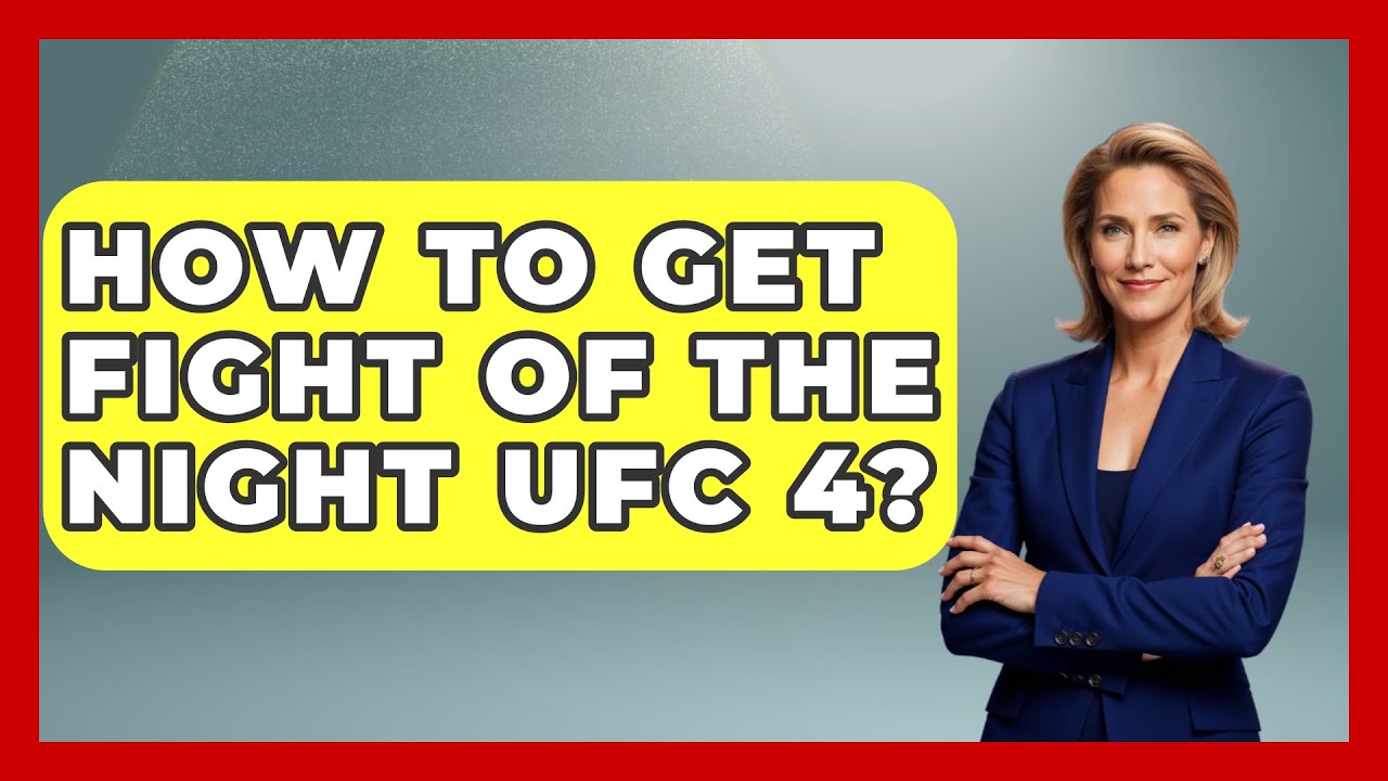 How To Get Fight Of The Night UFC 4? - Knock Out Reels - YouTube