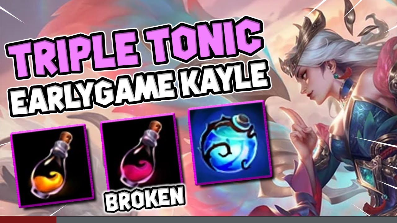 AMAZING Earlygame Kayle Rune with TRIPLE TONIC on Season 14 - League of ...