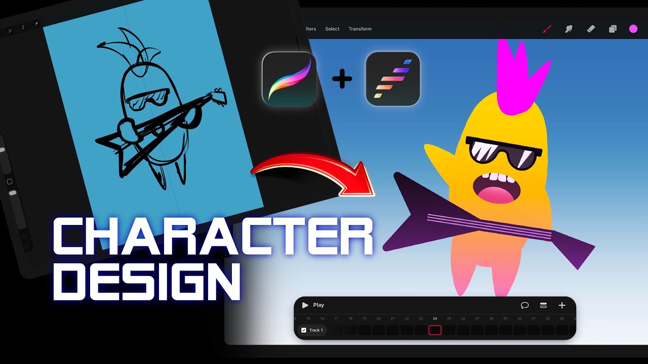 Character design on Procreate - Dreams - YouTube