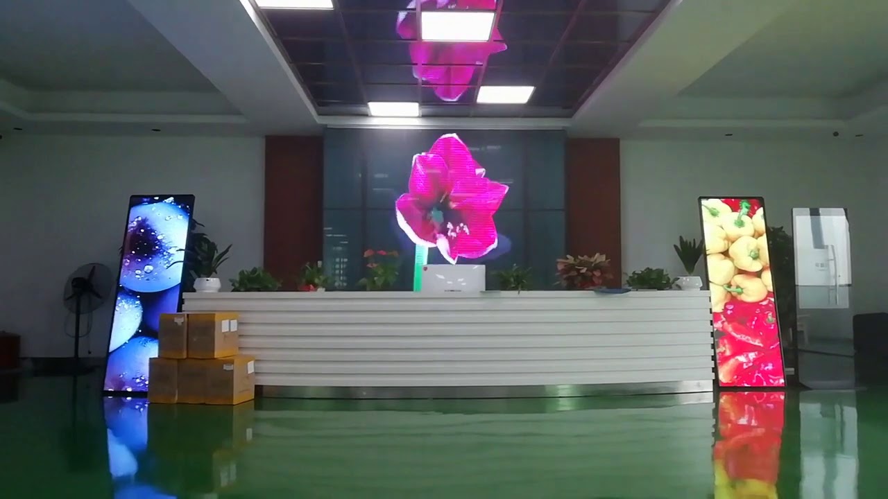 Digital signage LED display indoor LED video wall LED poster - YouTube