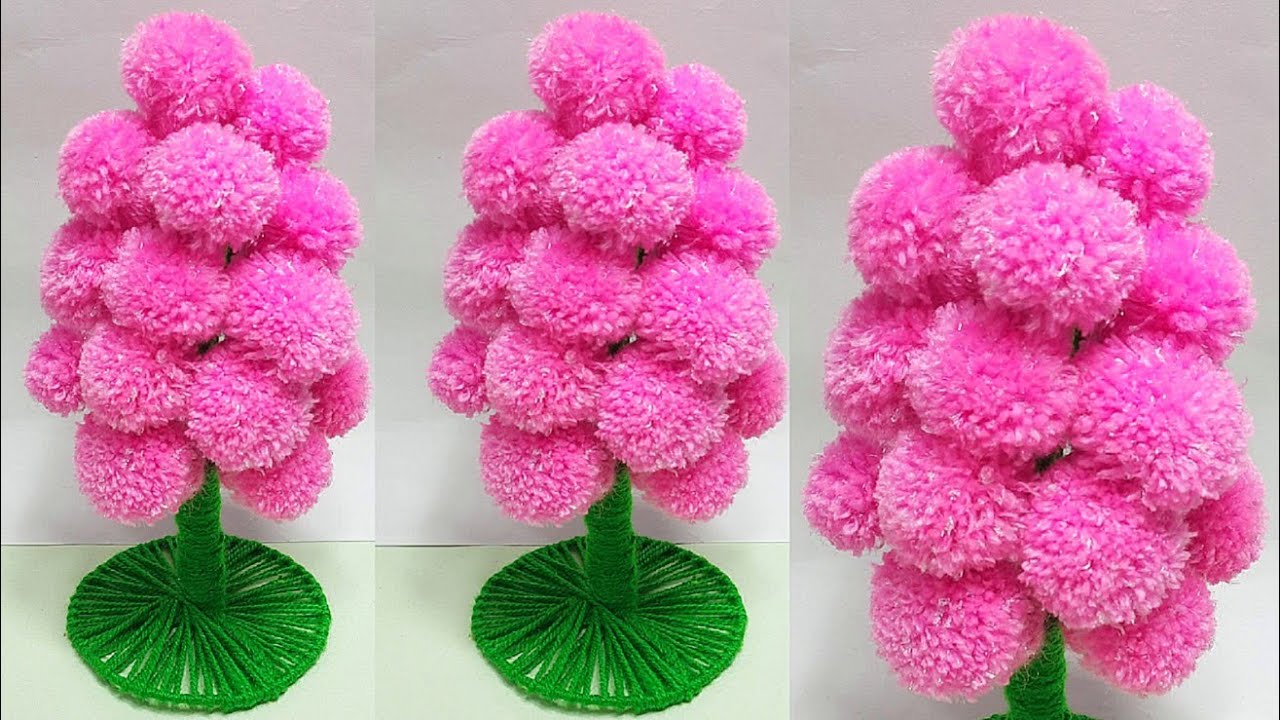 GULDASTA/गुलदस्ता बनाने कि विधि/New Design Wool Guldasta/Wool Flower ...