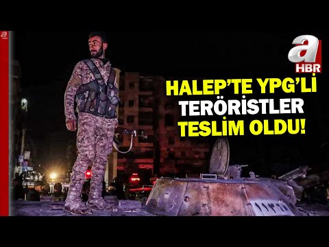 Halep'te YPG'li teröristler teslim oldu! Drone saldırısına böyle müdahale edildi | A Haber