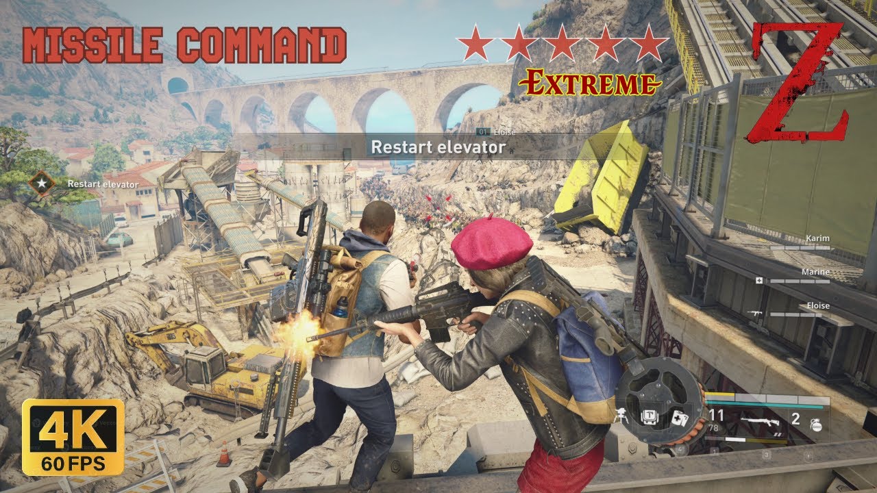 World War Z Extreme Gunslinger Marseille (Missile Command) 4K 60FPS ...