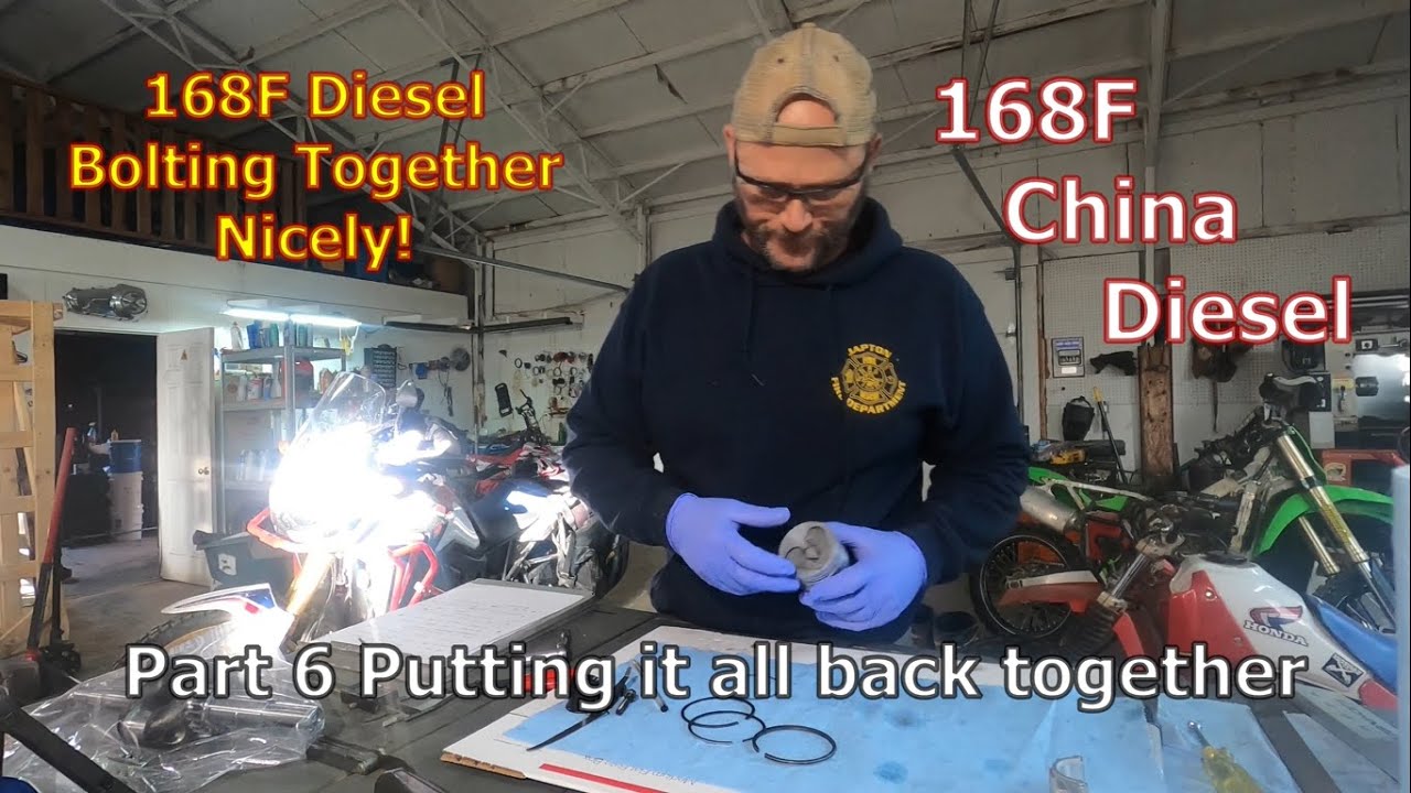 168F Small Diesel Engine Prepping for Real Use! Part 6 Putting it all ...