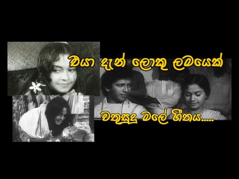 Wathusudu Male | Eya Dan Loku Lamayek - Sinhala Movie Song - YouTube