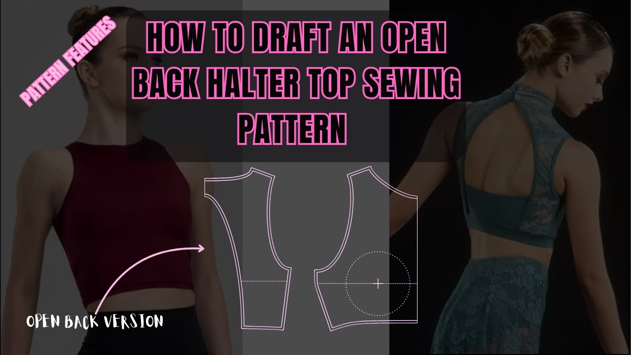 Pattern Features: The Open Back Halter Top Sewing Pattern - YouTube