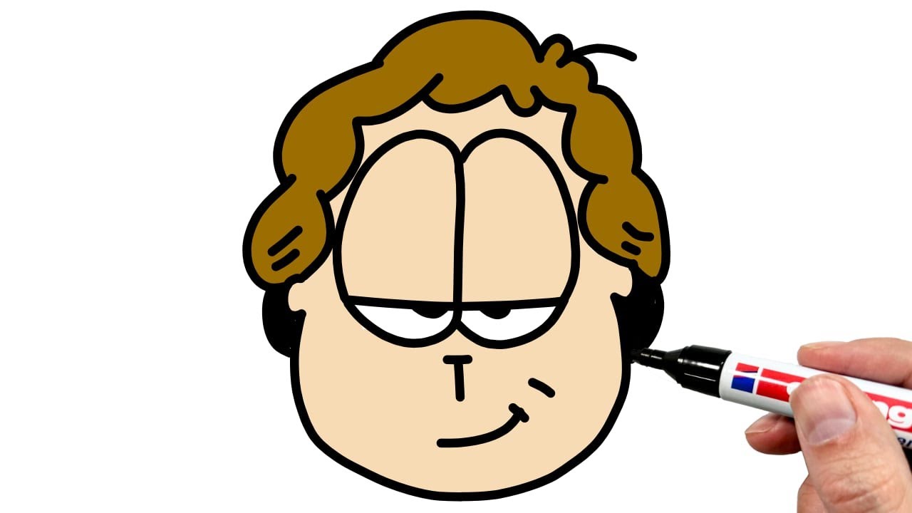 How to Draw Jon From Garfield - YouTube