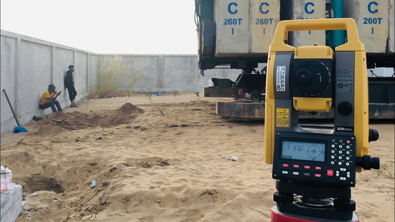 Total station setting out points - YouTube