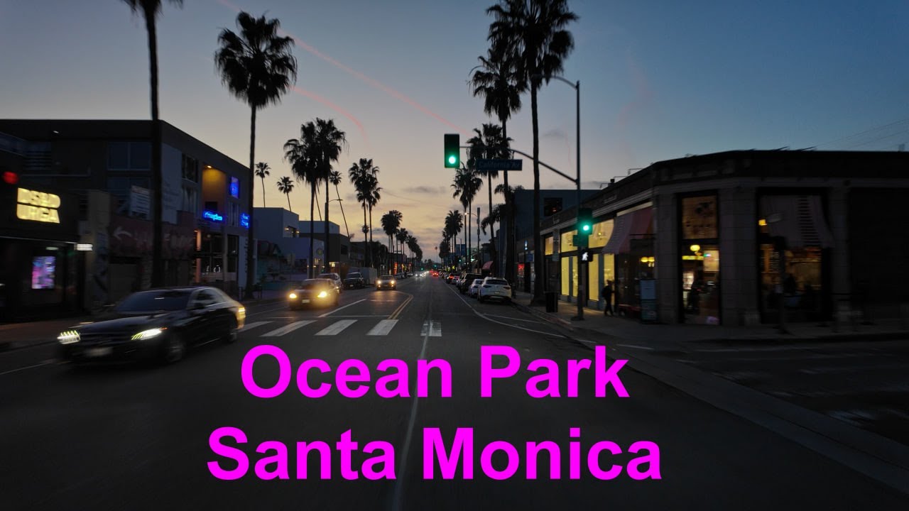 Relaxing Drive in Ocean Park, Santa Monica ASMR 4K - YouTube