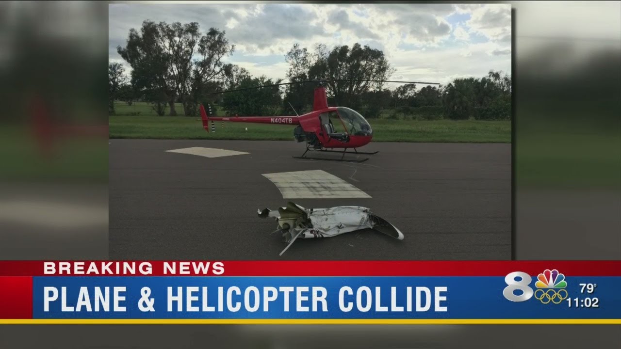 Plane, helicopter collide in Clearwater - YouTube