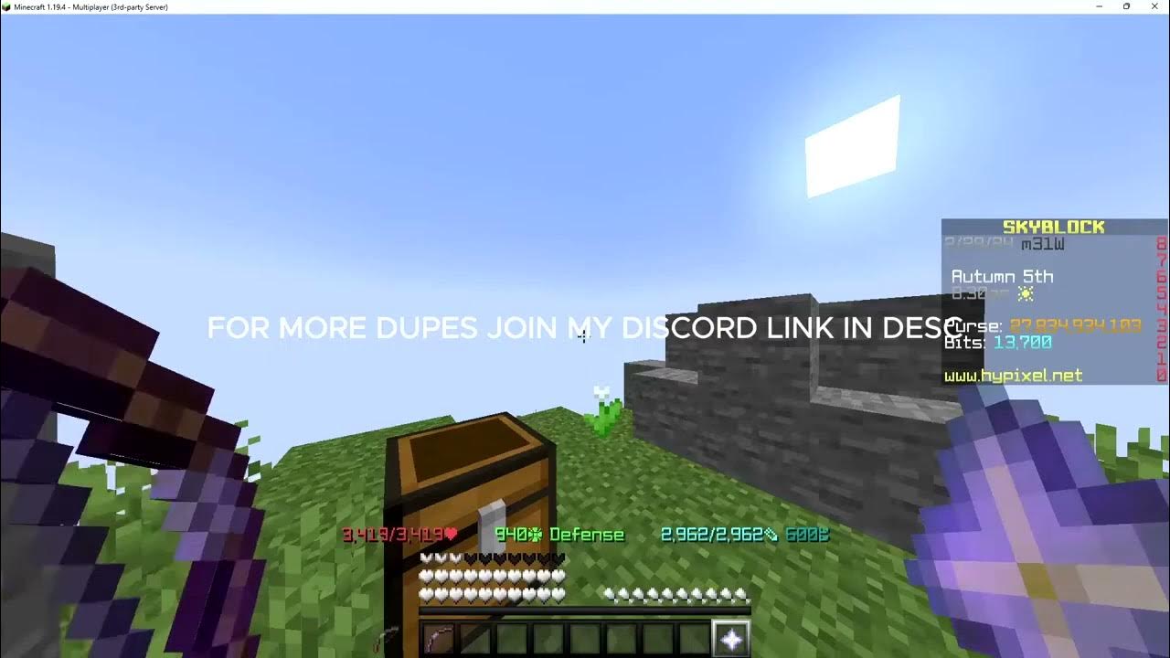 Hypixel Skyblock Dupe Glitch WORKING 2025 - YouTube