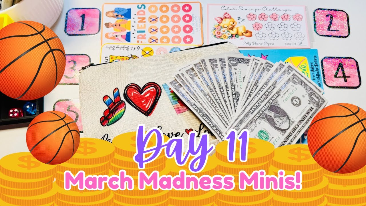 Budget/Saving: DAY 11 March Madness Minis - YouTube