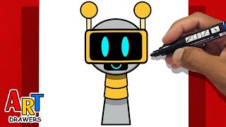 How To Draw Fun Bot Incredibox Sprunki Easy Step By Step Drawing ...