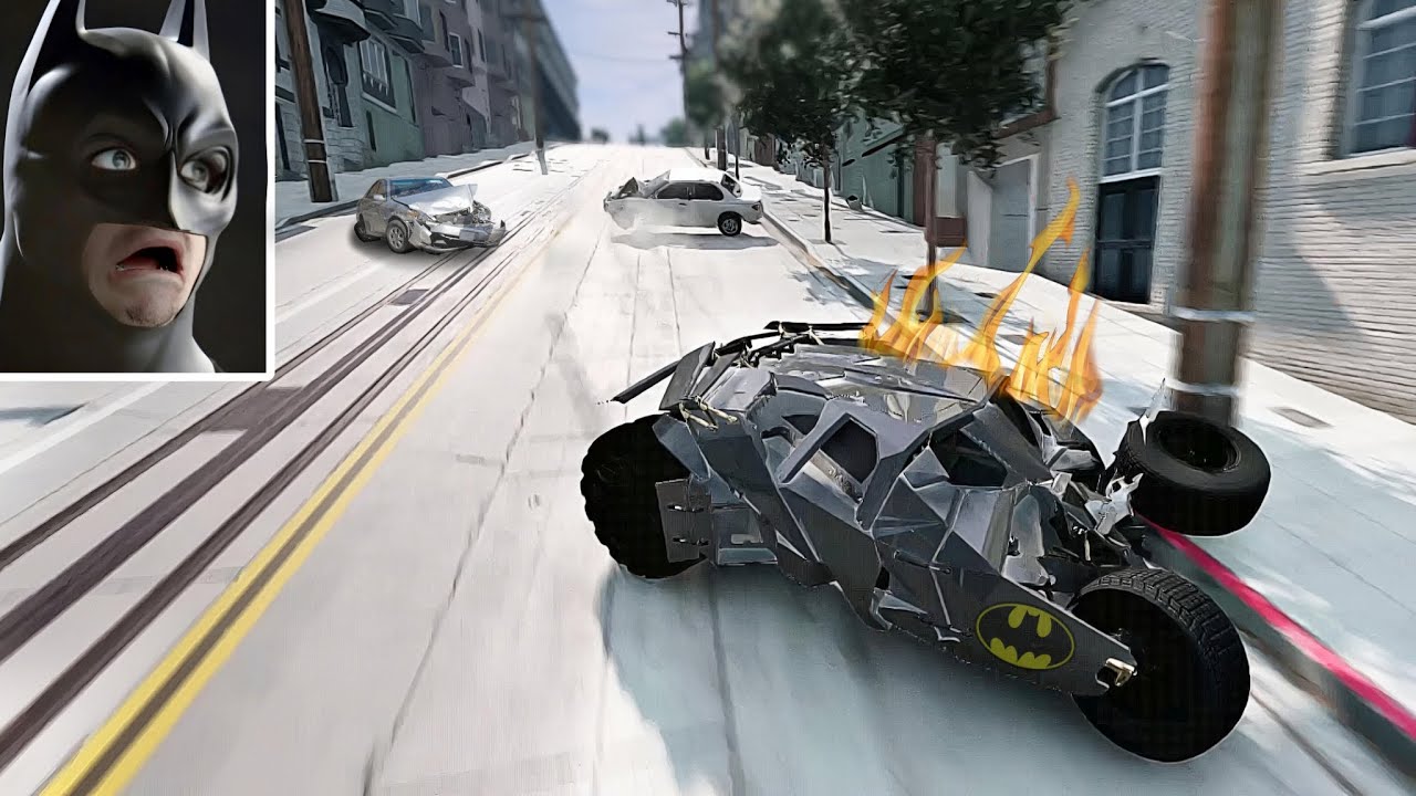 Batmobile Funny moments 🤣 - [BeamNG.Drive] - YouTube