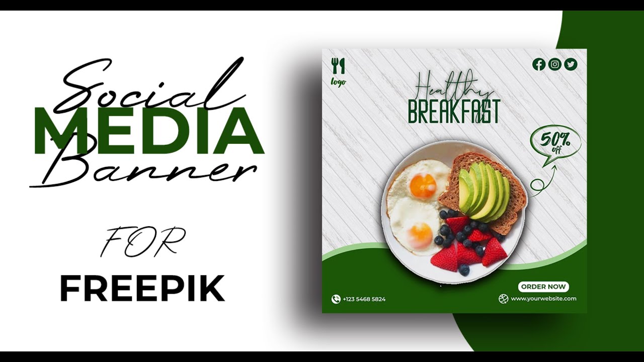 Social media poster design for Freepik - YouTube