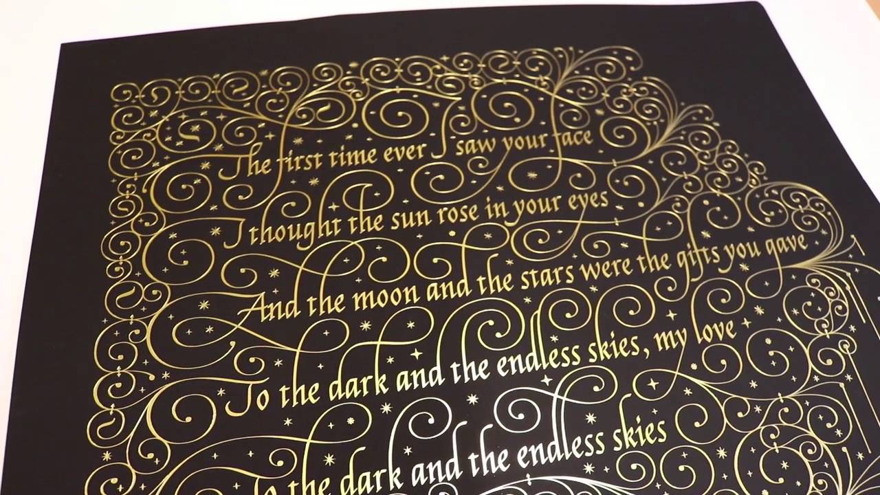 'First Time Ever' art print | Seb Lester Calligraphy - YouTube