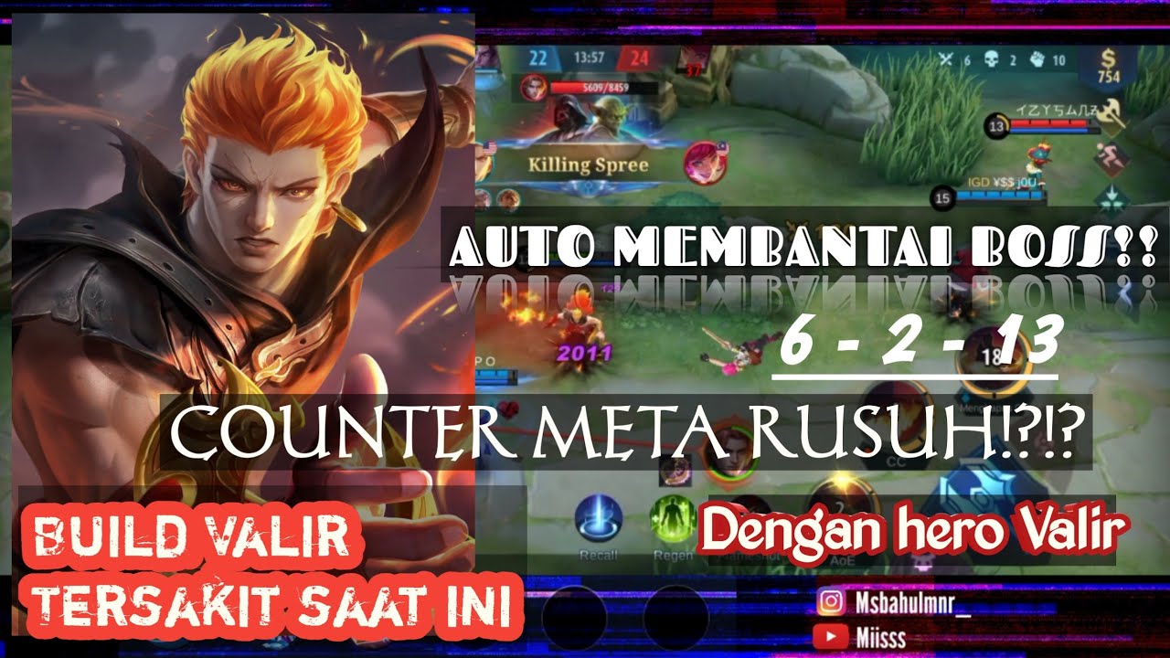VALIR COUNTER META RUSUH?!?! || Build Valir Tersakit 2022 | Best Build ...