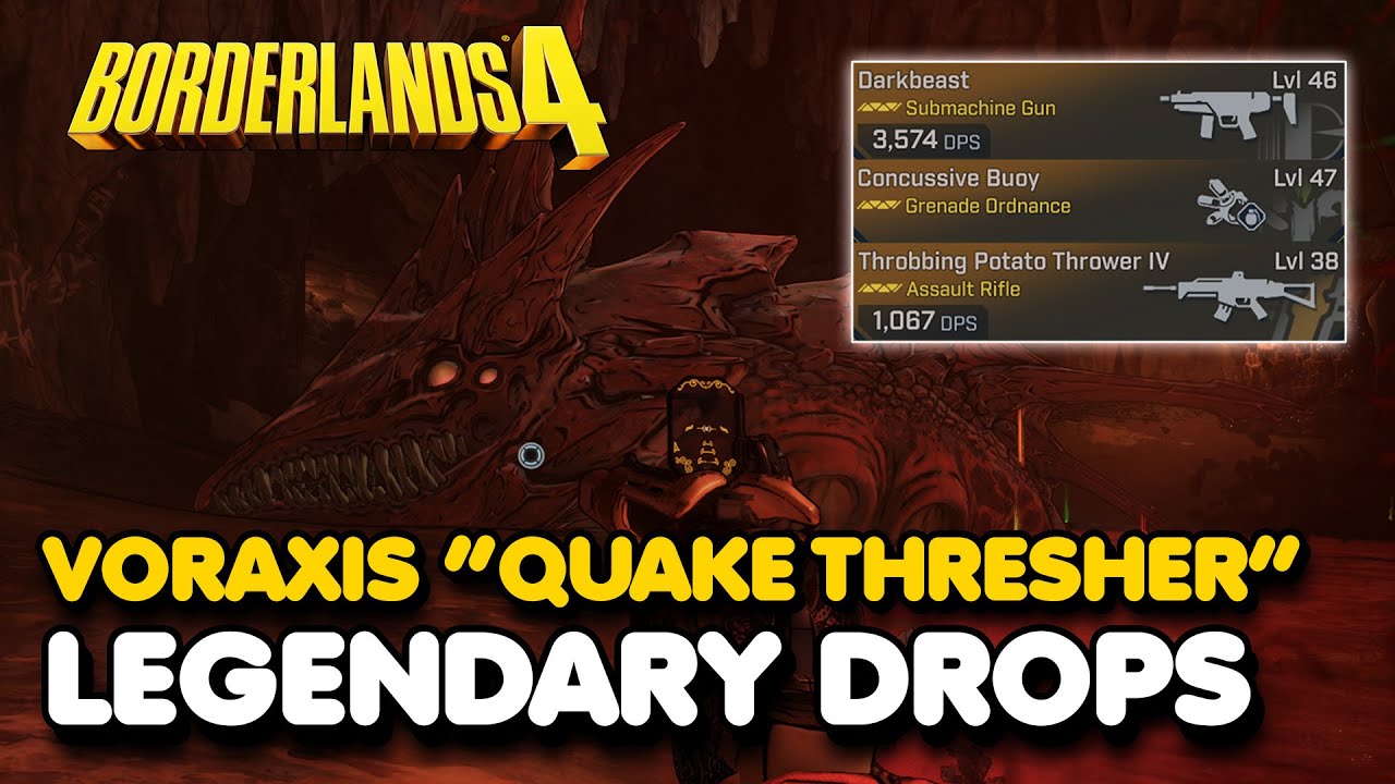 Borderlands 4 - Voraxis "Quake Thresher" Boss All Legendary Drops Guide ...