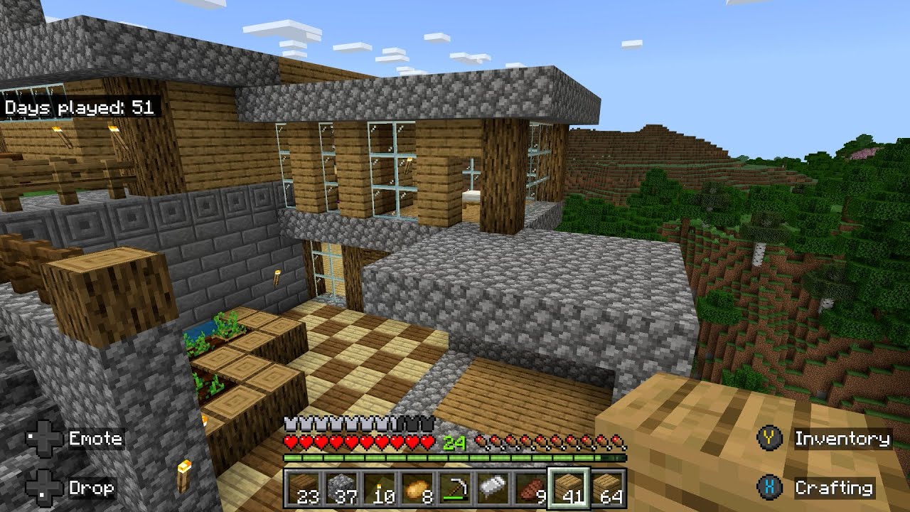 Minecraft Day 6 Adding on to my home! - YouTube