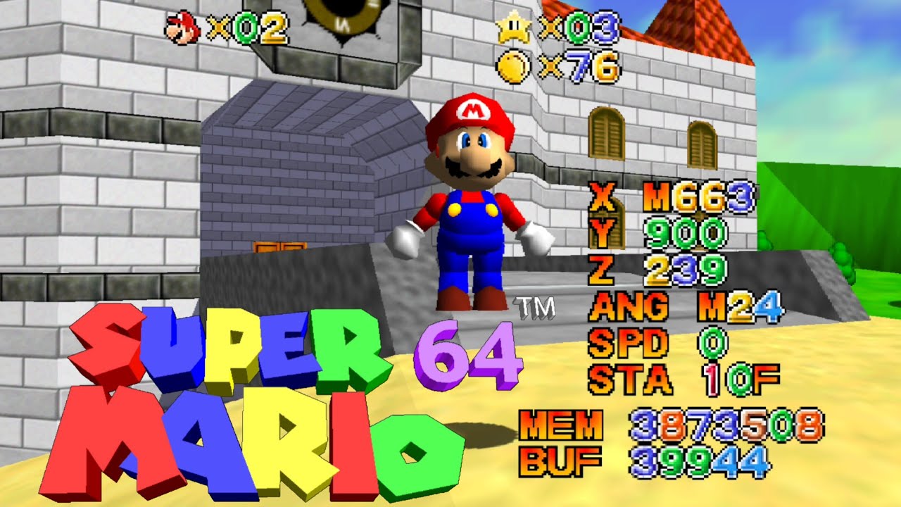 Super Mario 64 DEMO July 17 Full Screen 16:9 Final (Gameplay Android ...