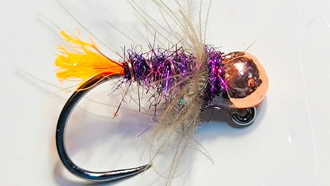 How to tie Purple Duracell Euro Nymph. Step by step. Fly tying tutorial ...