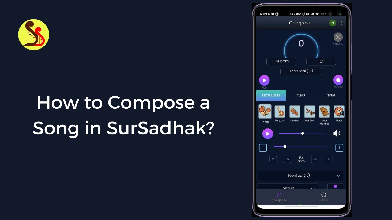 How to Compose a Song in SurSadhak? - YouTube