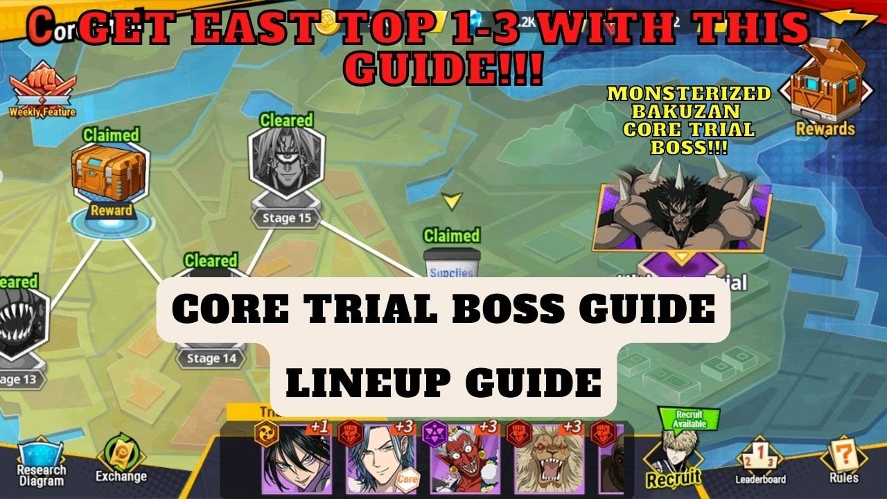 Core Trial Lineup Guide [MONSTERIZED BAKUZAN] One Punchman: The ...