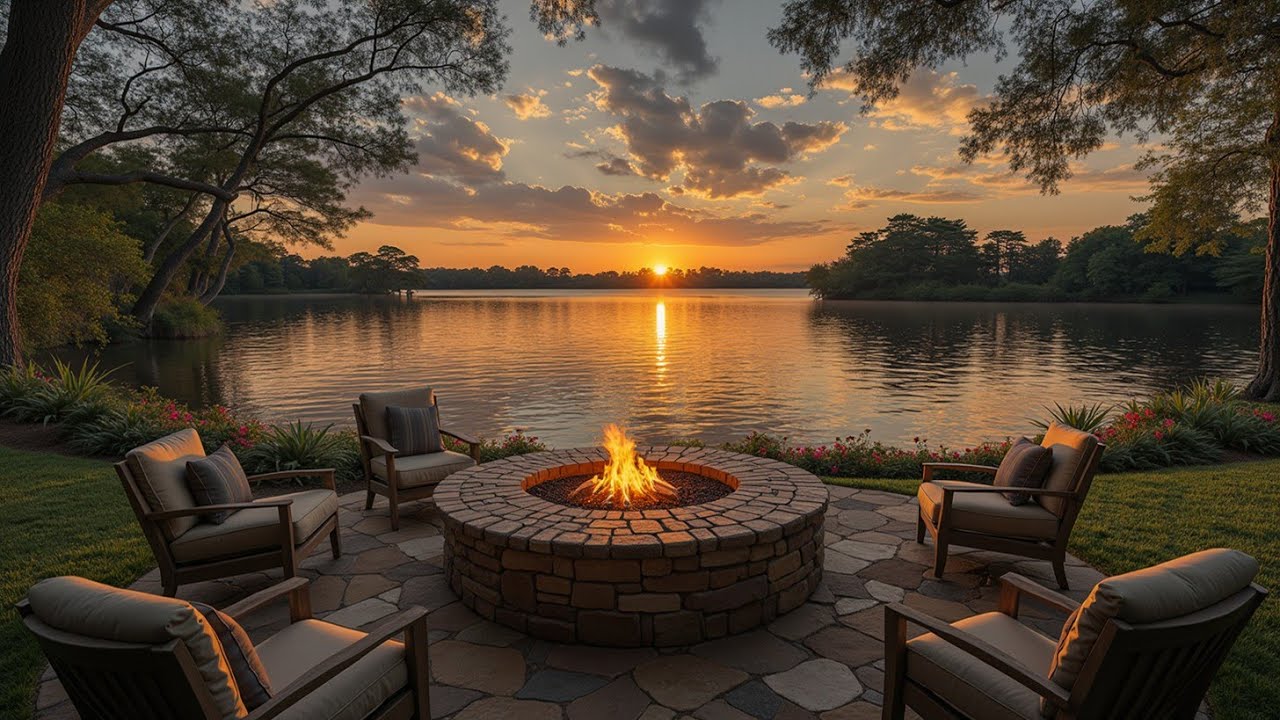 Unwind with Nature's Best ASRM. – Glowing Fire Pit & Serene Lakeside ...