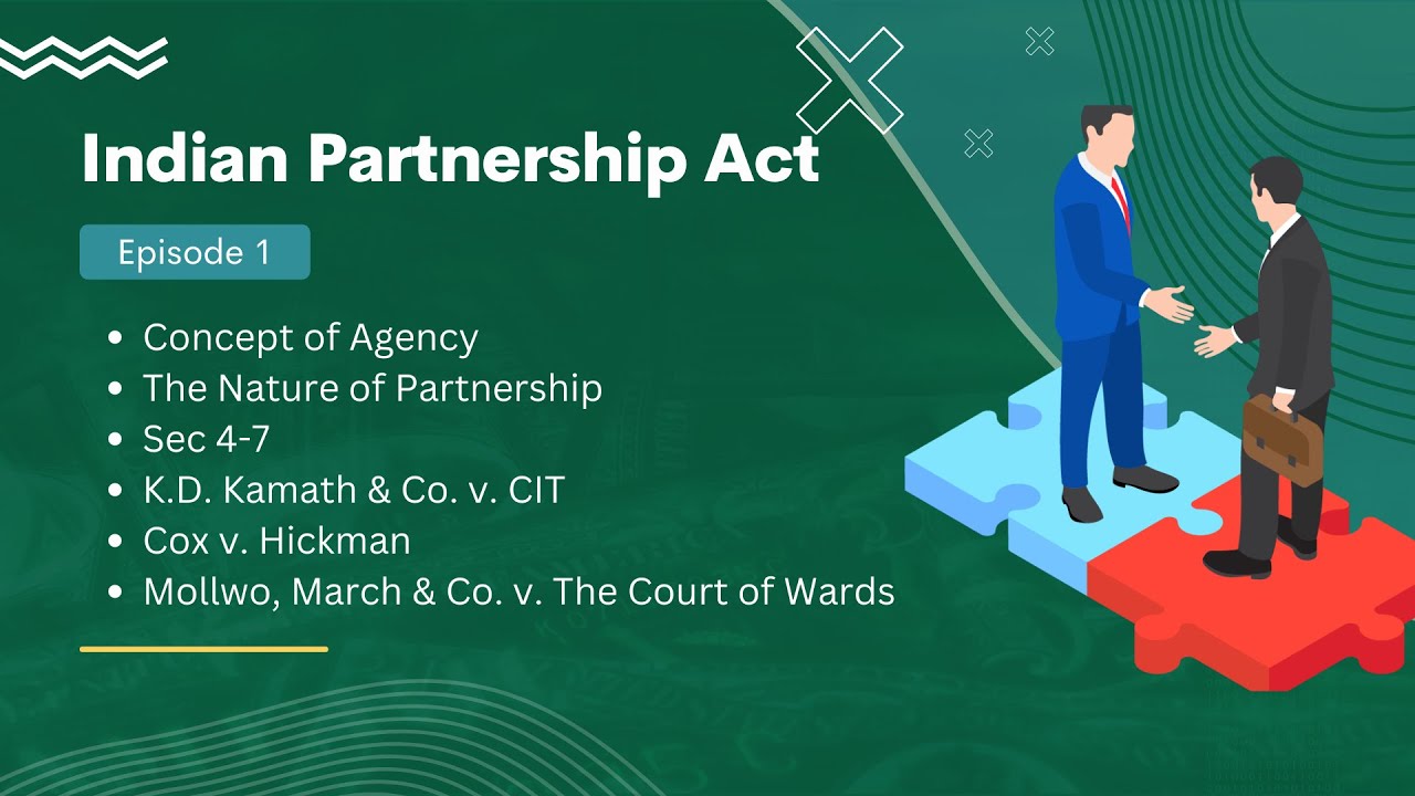 Concept of Agency and The Nature of Partnership |Sec 4|Sec 5|Sec 6|Sec ...