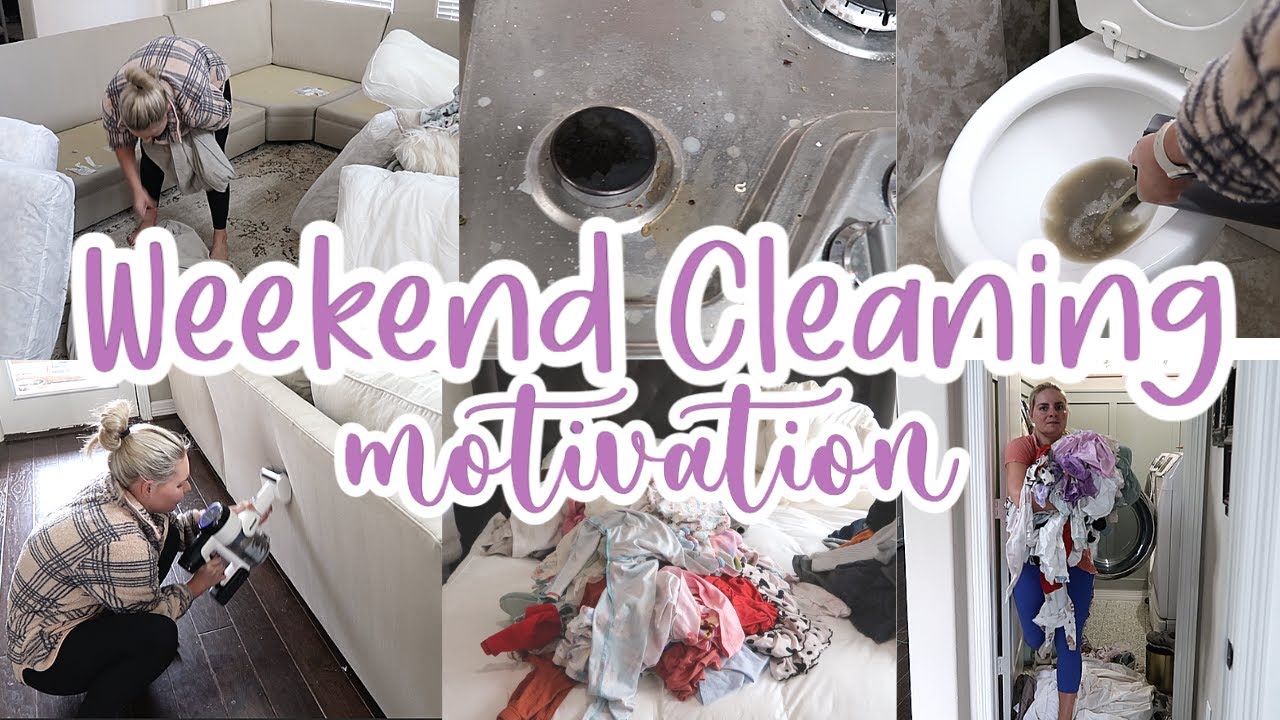 WEEKEND CLEANING MOTIVATION / MESSY HOUSE CLEAN WITH ME 2023 / NEW YEAR ...