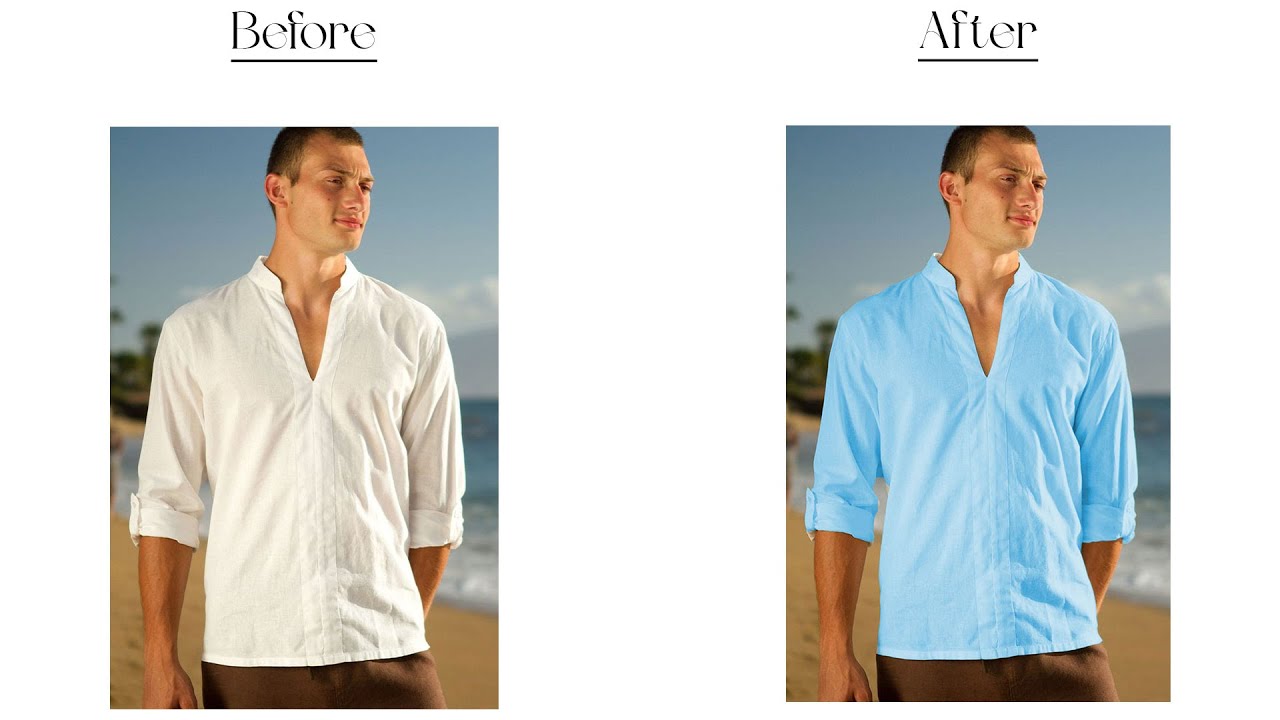 How to Change Plain Clothes Color in Photoshop - YouTube