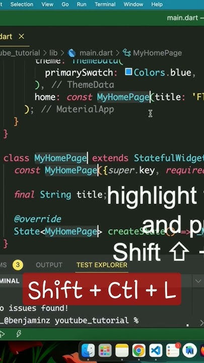 flutter shots,flutter tutorial, highlight all the same text edit at once in just 2 steps #shots ...