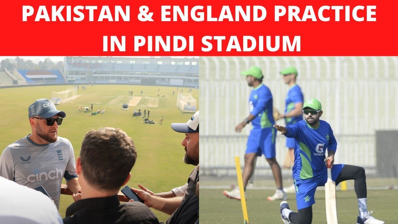 Pakistan England Cricket Teams Practice in Pindi Stadium I England vs ...