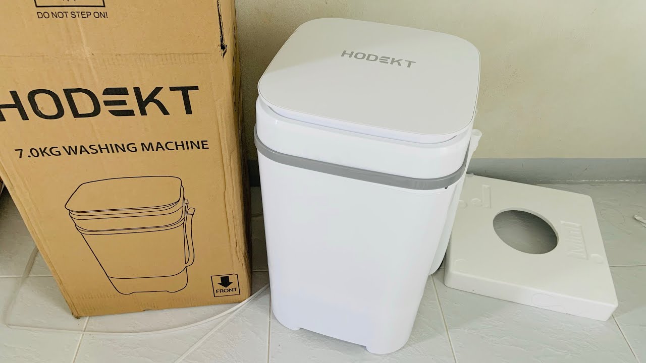 Unbox เครื่องซักผ้า Hodekt washing machine 7 kg | Noox Unbox - YouTube