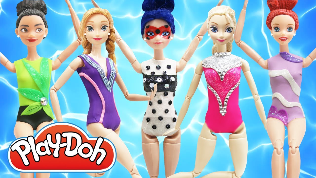 Play Doh Dress Up Disney Princess Synchronized Swimming Inspired ...
