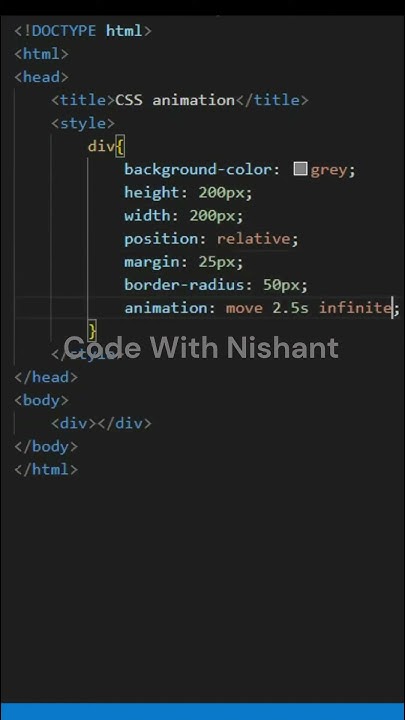 Creating a CSS animation using CSS keyframes #coding #frontend #webanimation #shorts - YouTube