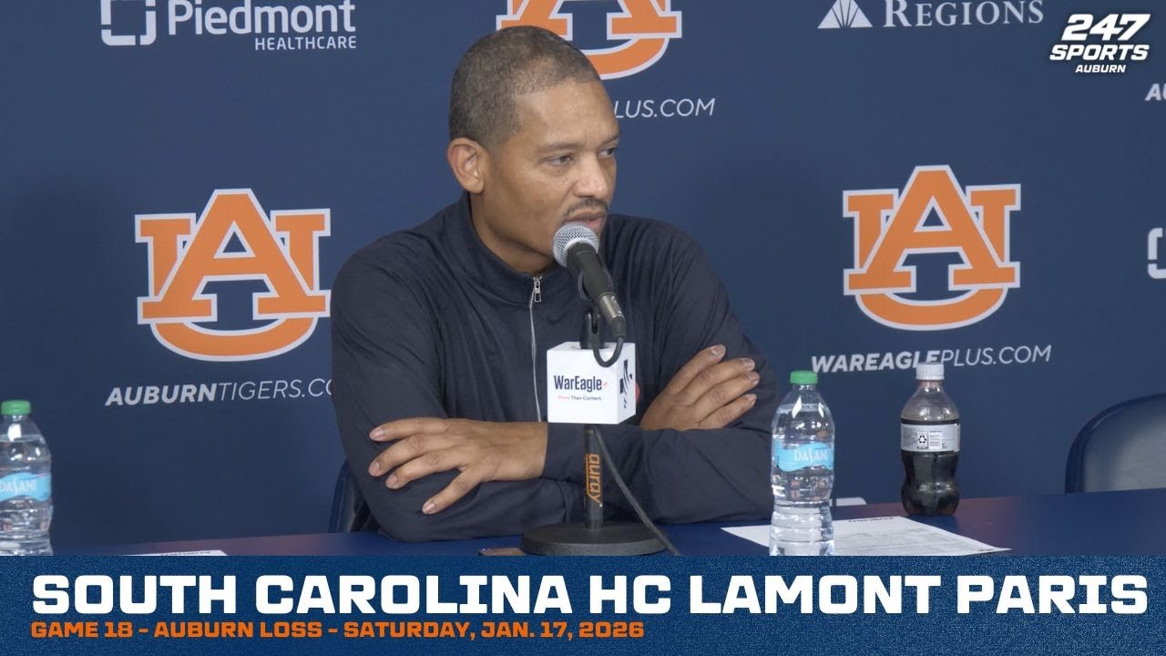 South Carolina HC Lamont Paris - Auburn Loss - YouTube