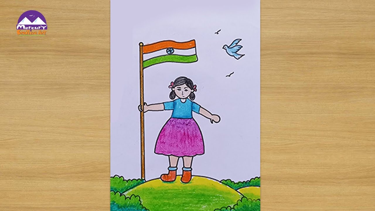 How to draw Republic Day Drawing Easy Steps / How to draw 26 January ...