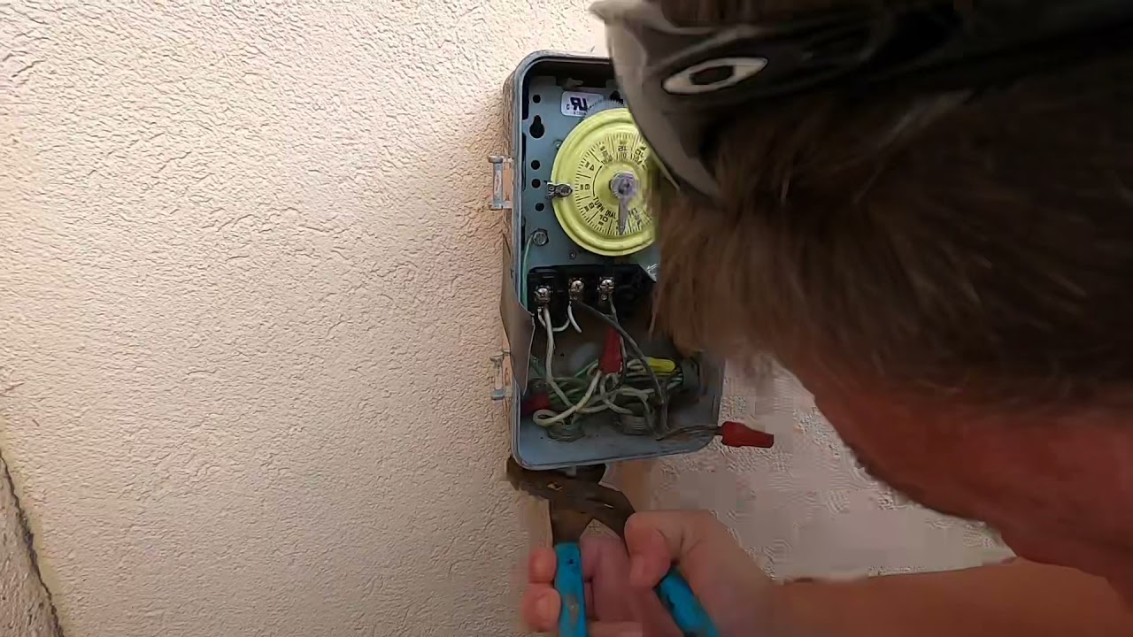 Installing a new pool timer box - YouTube