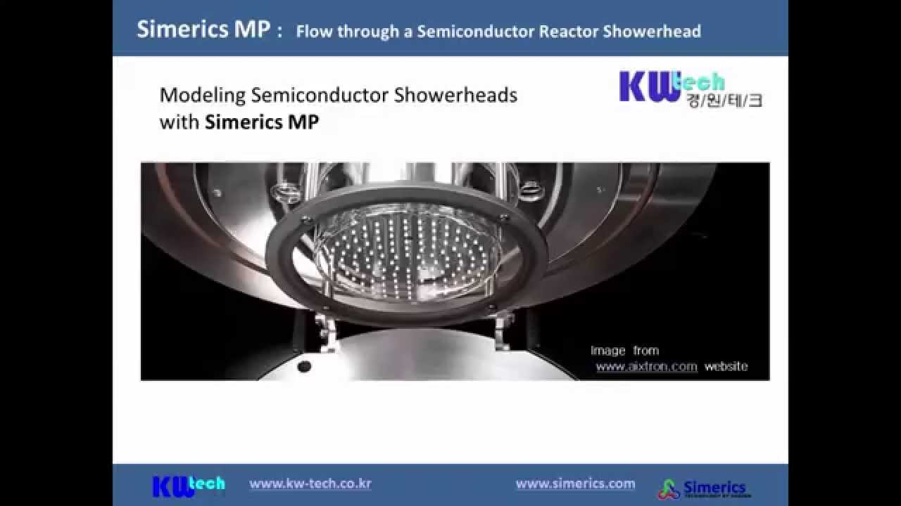 Modelling Semiconductor Showerheads with Simerics MP 3D CFD - YouTube