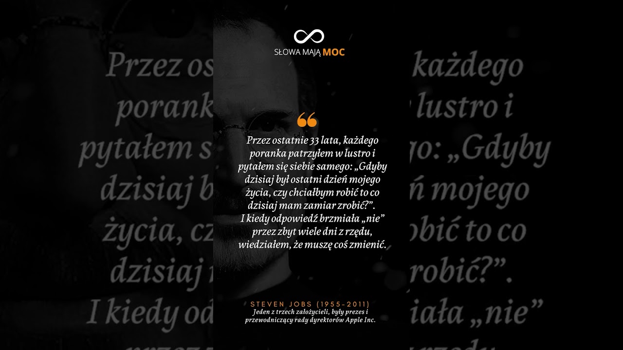 Cytat Dnia: "Przez 33 lata każdego ranka patrzyłem w lustro i pytałem ...