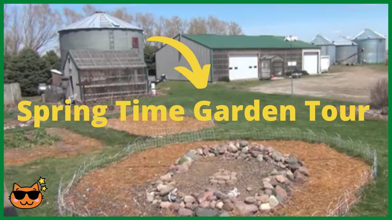 Spring Garden Tour / Seeding Down More Grass - YouTube